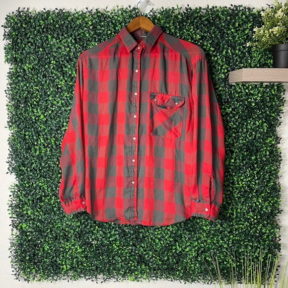 Tops | Vintage 7s Checkered Button Up | Poshmark